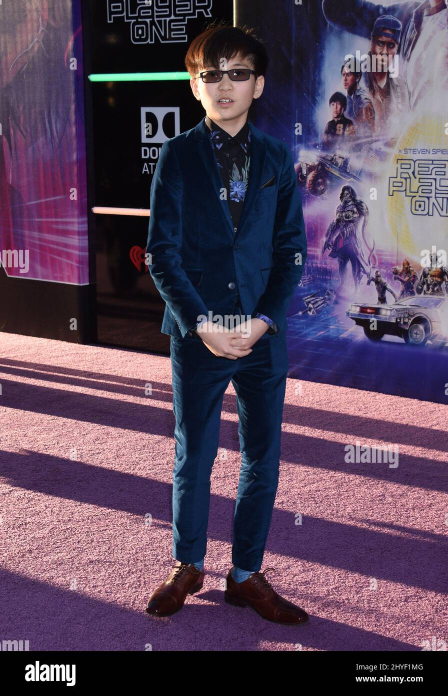 Philip Zhao attending the premiere of Ready Player One in Los Angeles ...