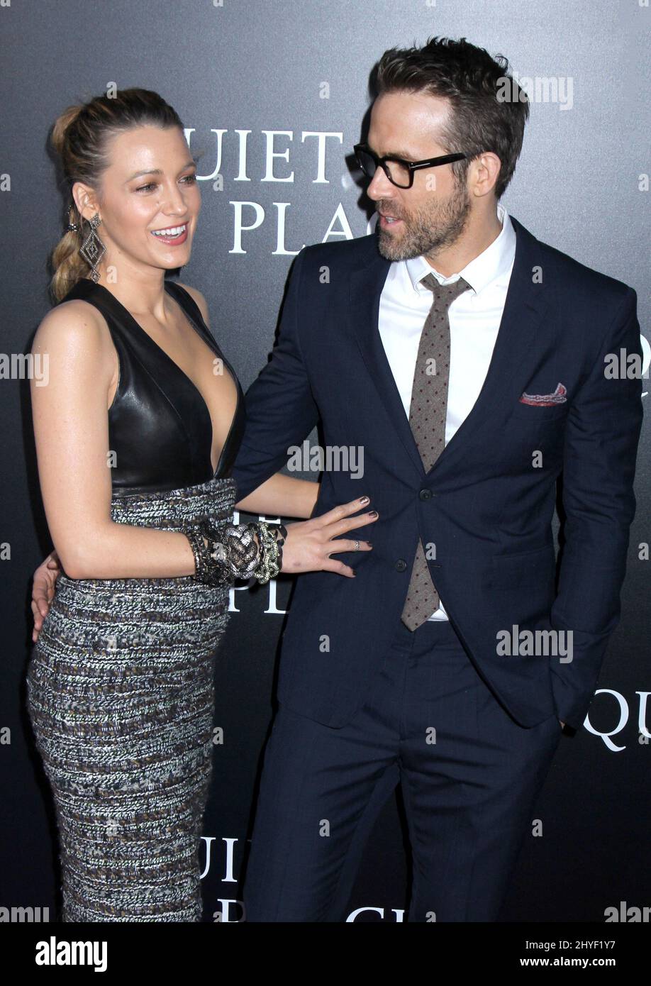 Blake Lively & Ryan Reynolds attending 'A Quiet Place' premiere held at ...