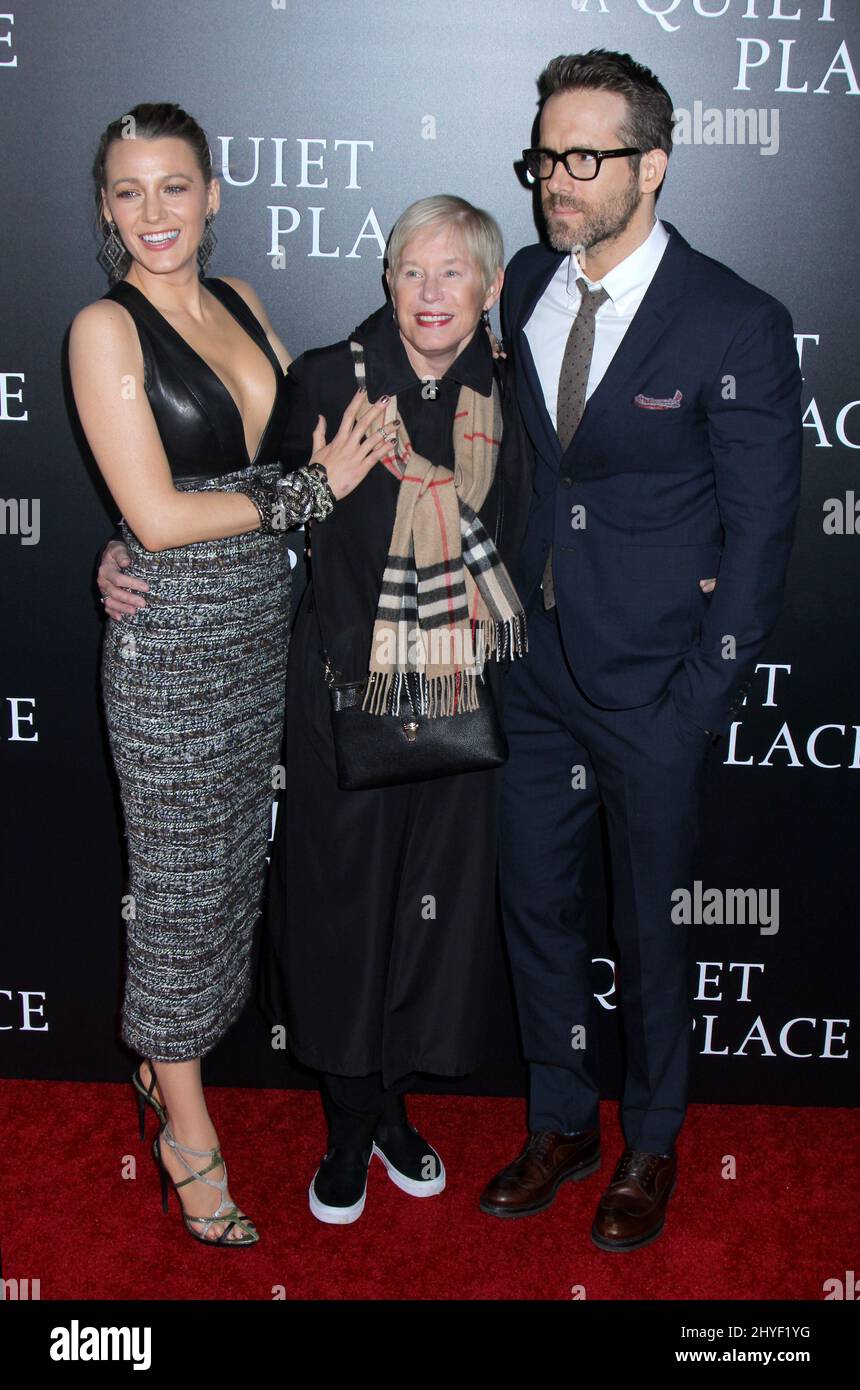 Blake Lively, Ryan Reynolds & mother Tammy Reynolds attending 'A Quiet ...
