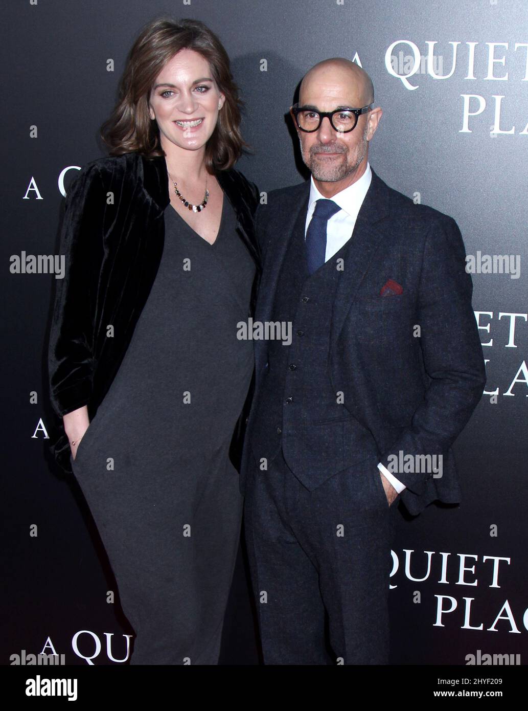 Felicity Blunt & Stanley Tucci attending 'A Quiet Place' premiere held ...