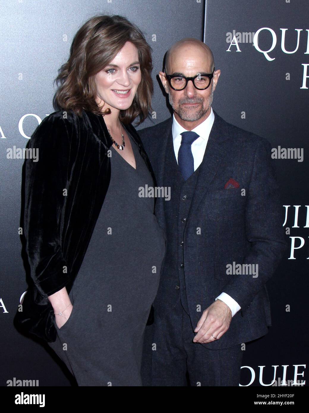 Felicity Blunt & Stanley Tucci attending 'A Quiet Place' premiere held ...