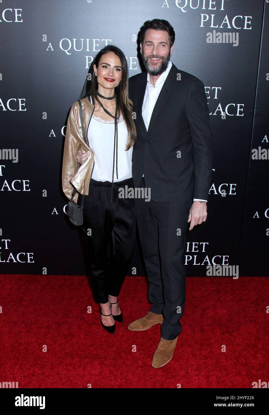 Jordana Brewster & husband Andrew Form attending 'A Quiet Place ...