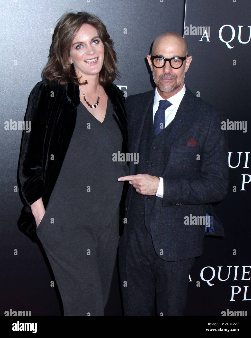 Felicity Blunt & Stanley Tucci attending 'A Quiet Place' premiere held ...