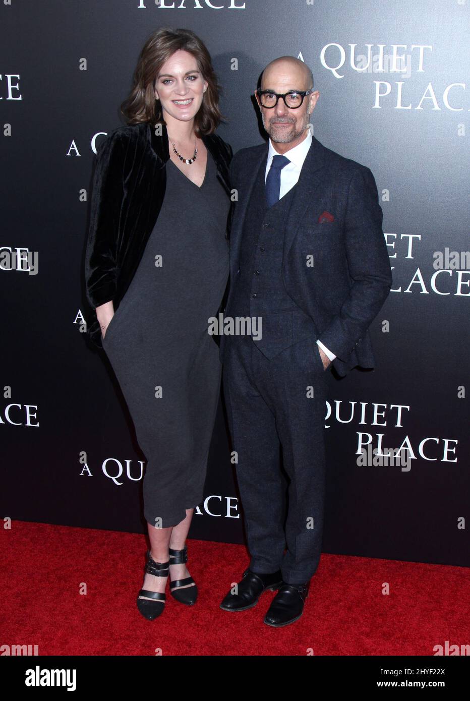 Felicity Blunt & Stanley Tucci attending 'A Quiet Place' premiere held ...