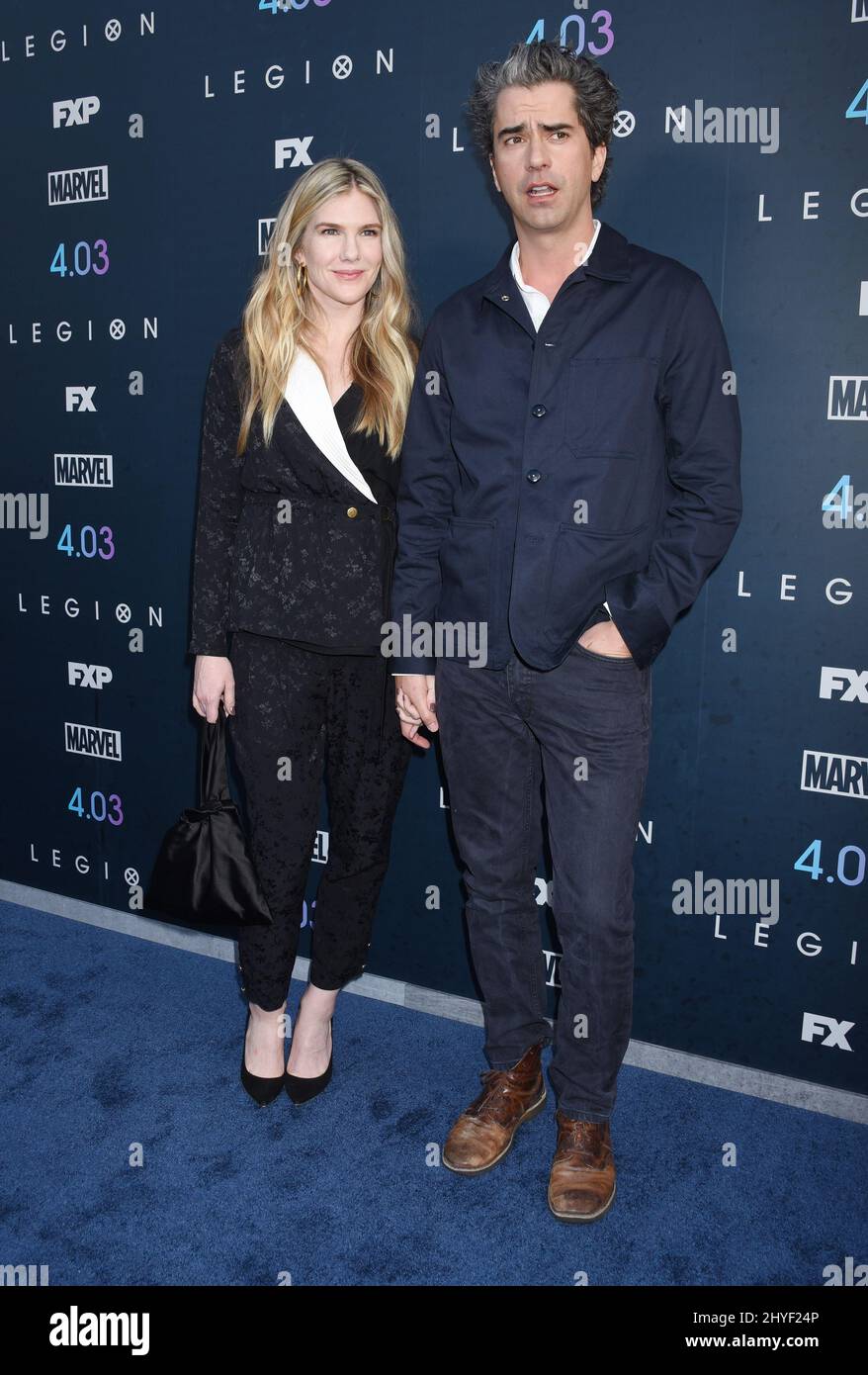 Lily Rabe and Hamish Linklater at FX's "Legion" Season 2 Premiere held ...