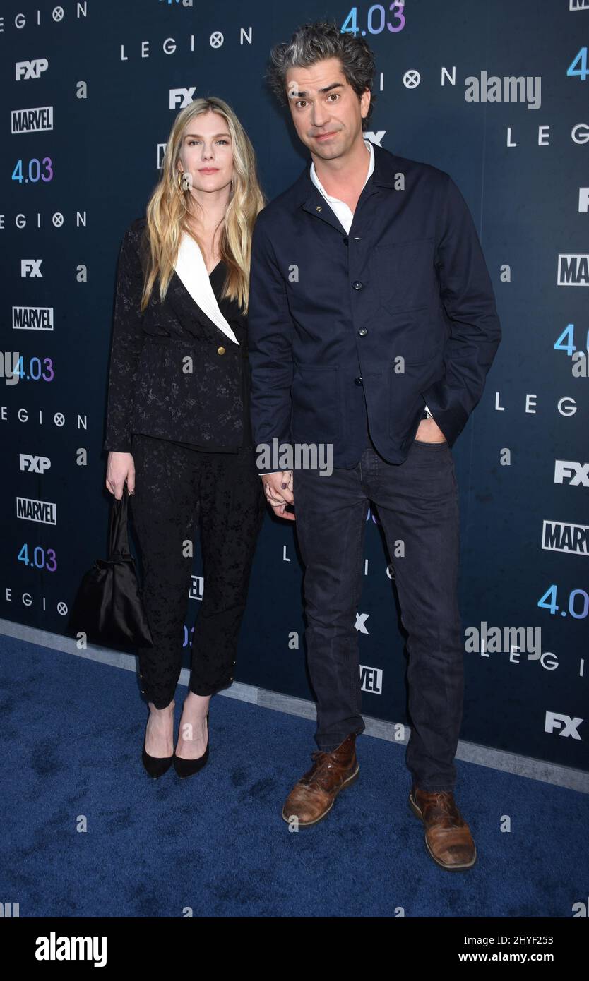 Lily Rabe and Hamish Linklater at FX's "Legion" Season 2 Premiere held ...