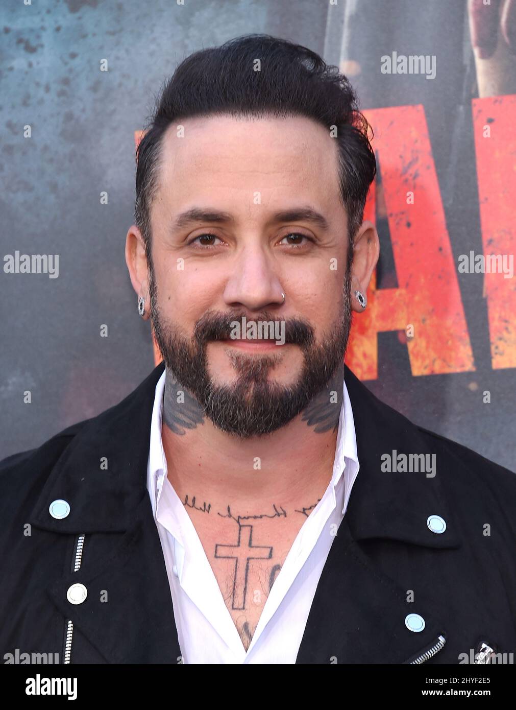 A.J. McLean attending the world premiere of "Rampage" held at the ...