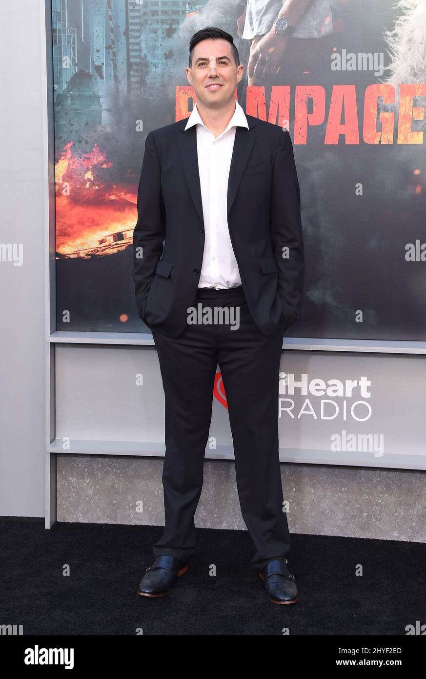 Brad Peyton attending the world premiere of "Rampage" held at the Microsoft Theatre L.A Stock ...