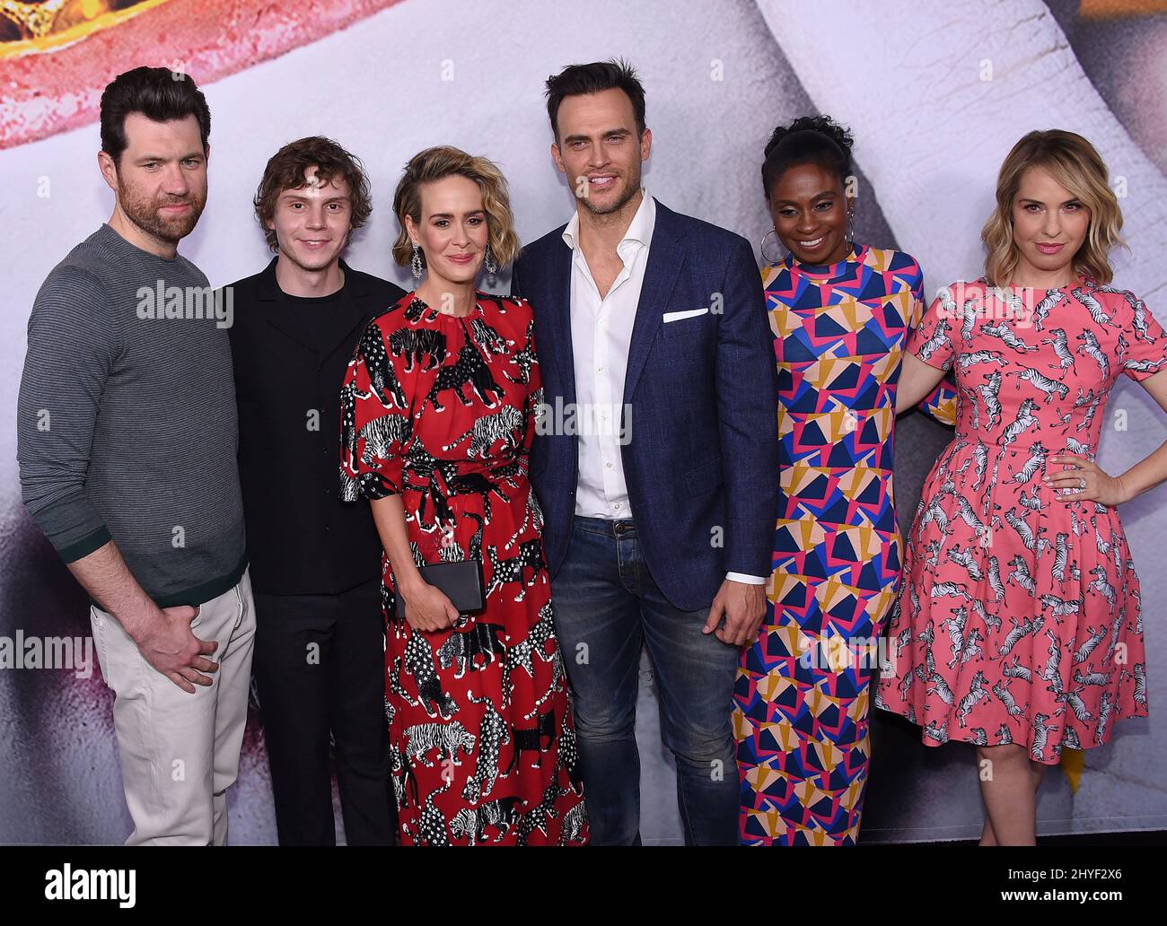 Billy Eichner, Evan Peters, Sarah Paulson, Cheyenne Jackson, Adi at the ...