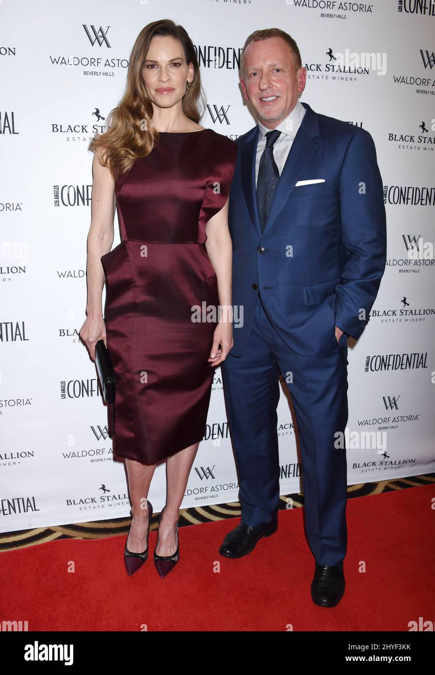 Hilary Swank and Spencer Beck at the Los Angeles Confidential magazine ...