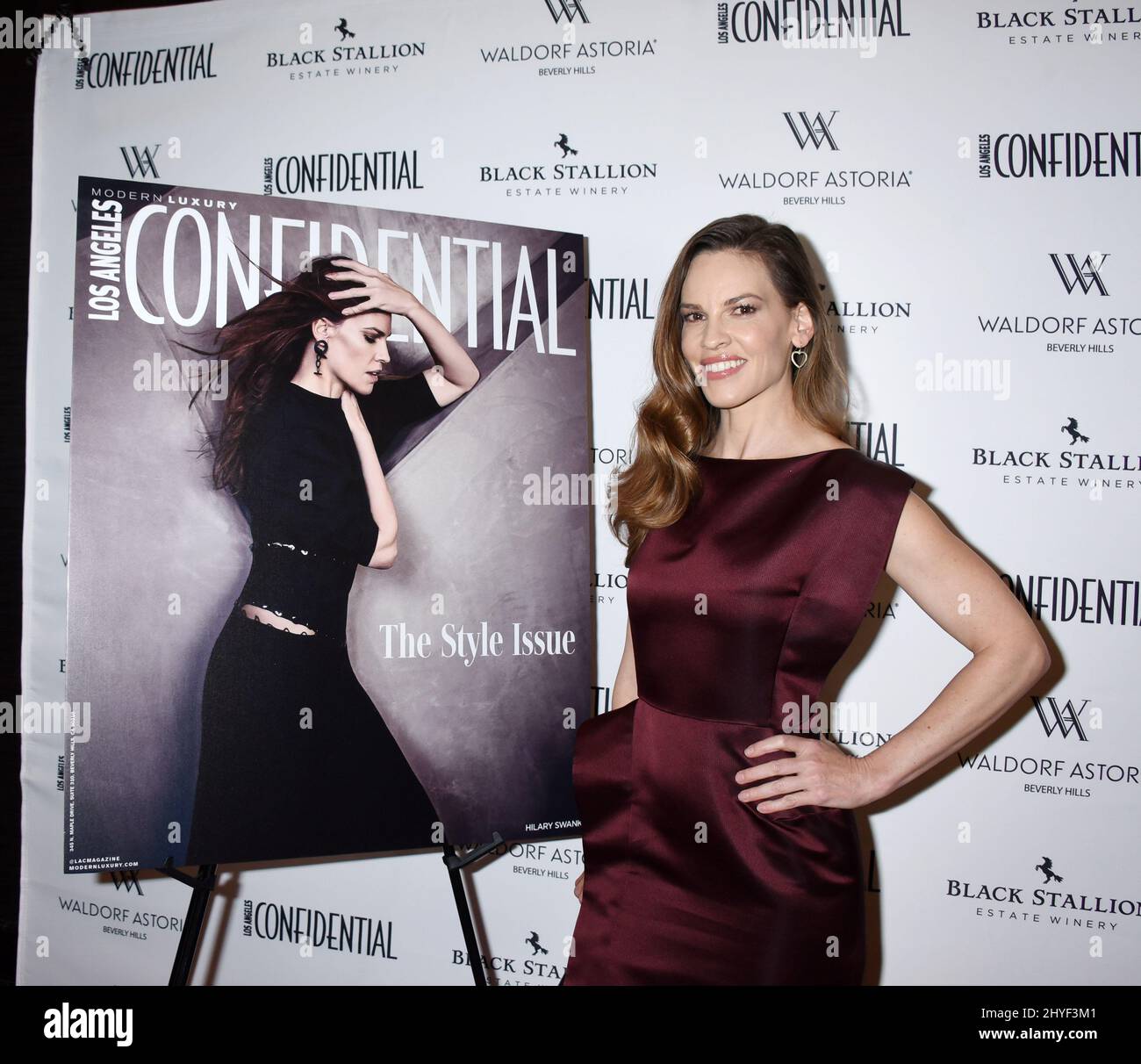 Hilary Swank at the Los Angeles Confidential magazine celebration of ...