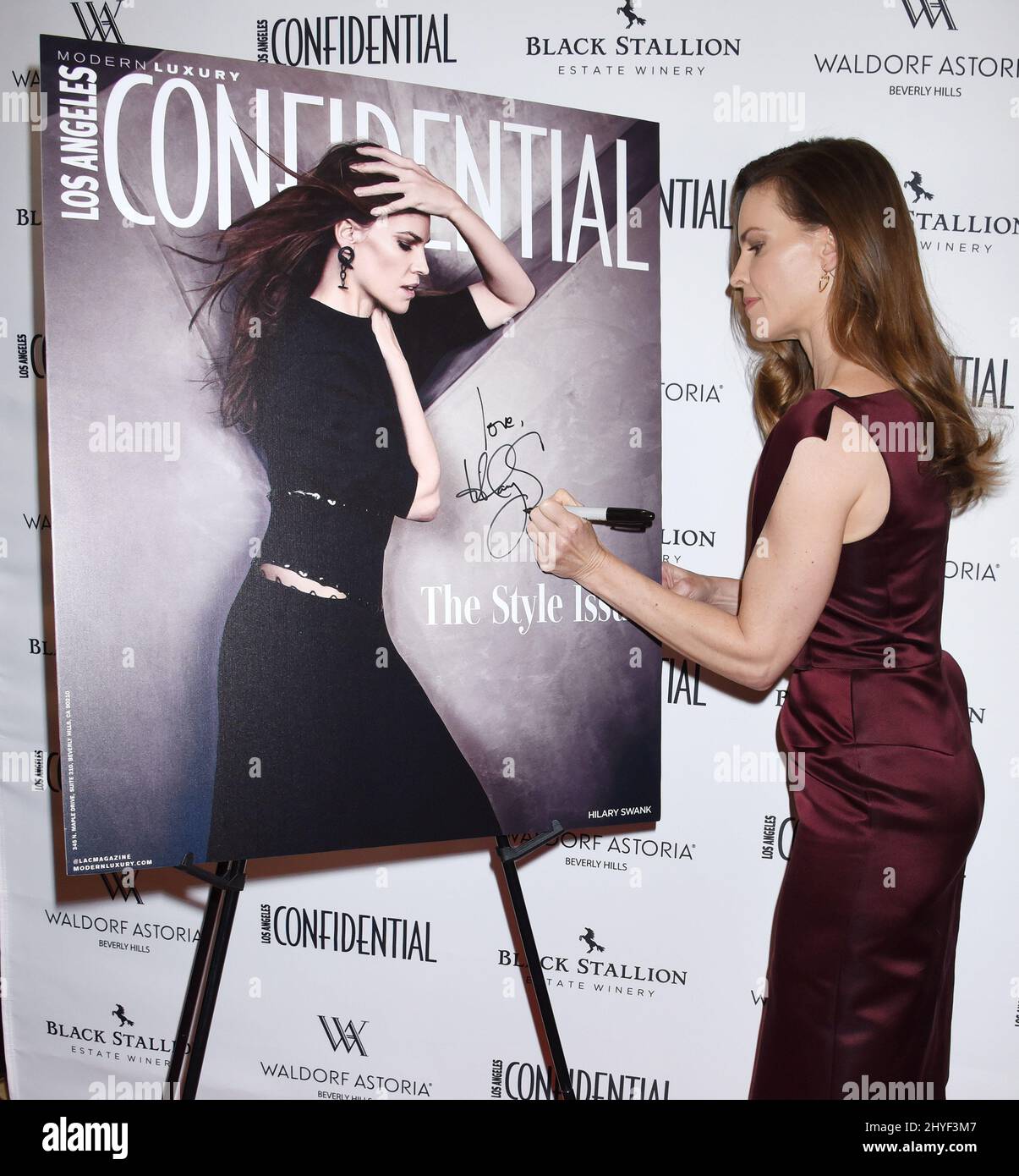 Hilary Swank at the Los Angeles Confidential magazine celebration of ...