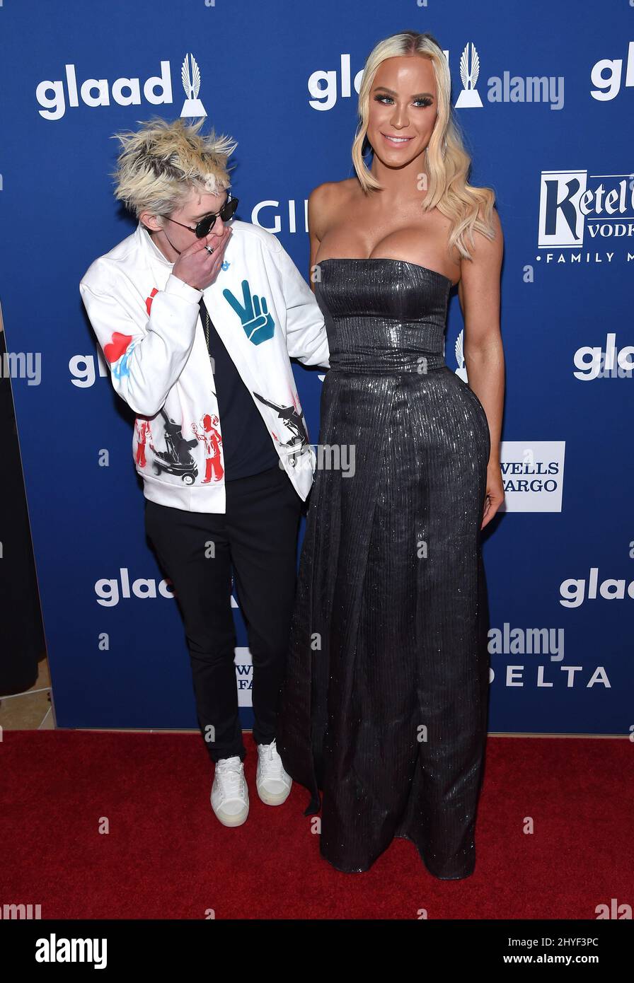 Gigi Gorgeous and Nats Getty at the GLAAD Media Awards 2018 event at ...