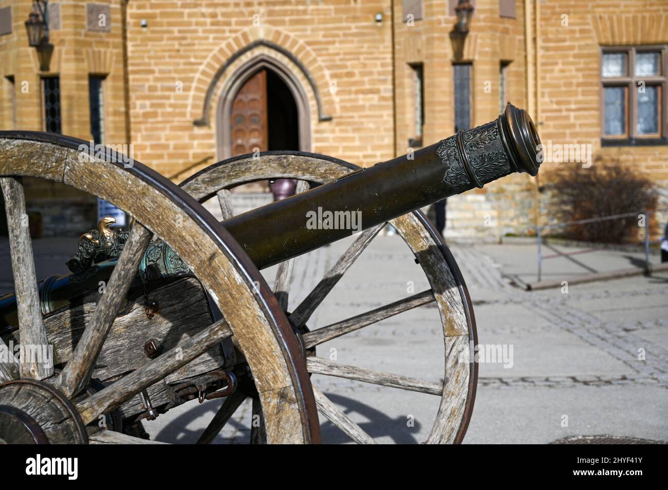 Closeup shot of an old aged gun in a museum Stock Photo - Alamy