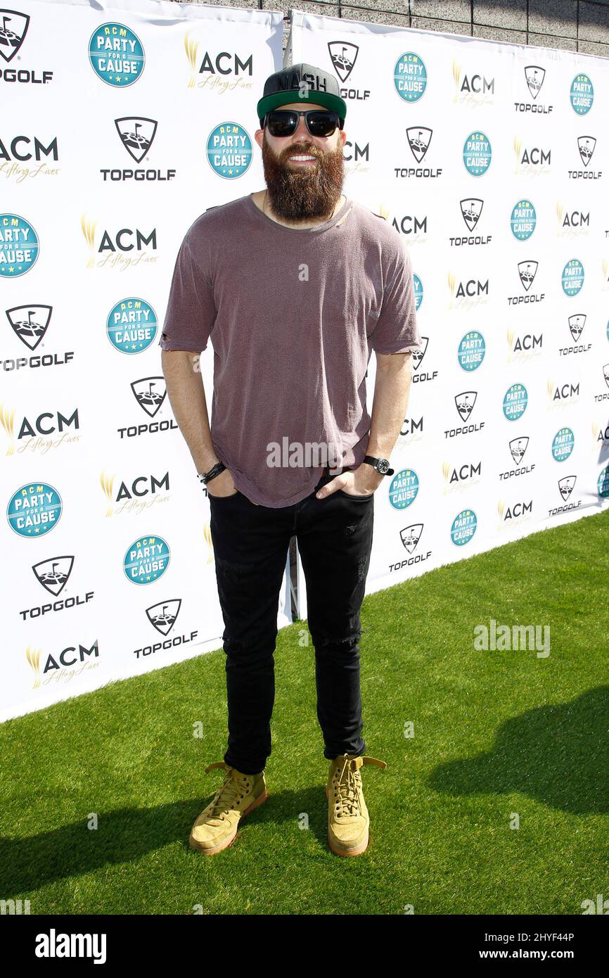 Jordan Davis at ACM Lifting Lives Topgolf Tee-off held at Topgolf Las ...