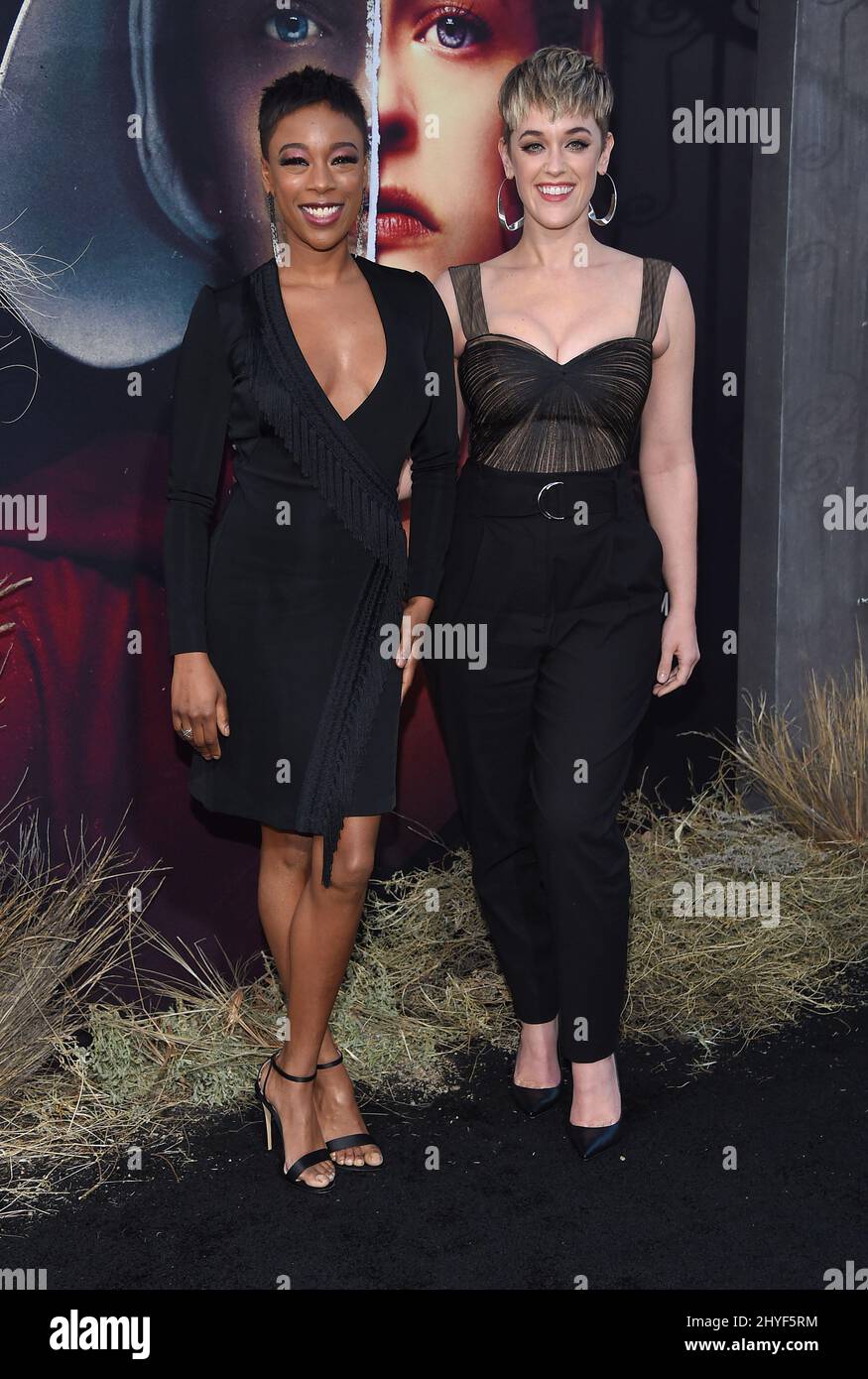 Samira Wiley and Lauren Morelli at the Hulu's "The Handmaid's Tale" Season 2 Premiere event at ...