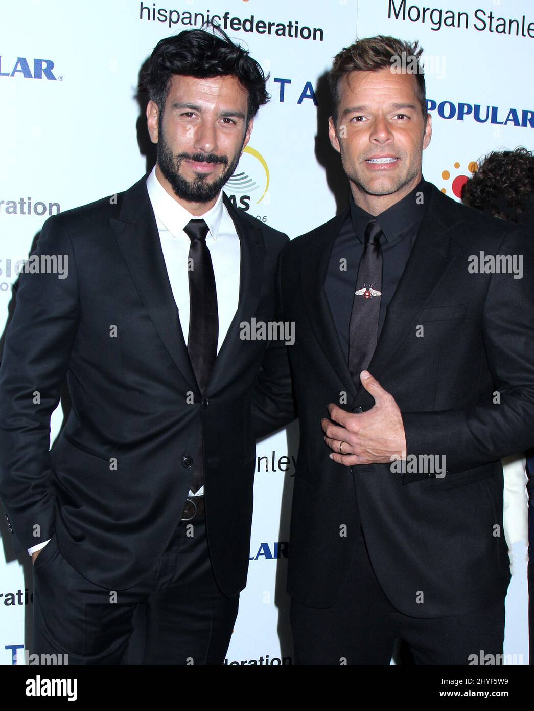 Ricky Martin & husband Jwan Yosef attending the Hispanic Federations ...