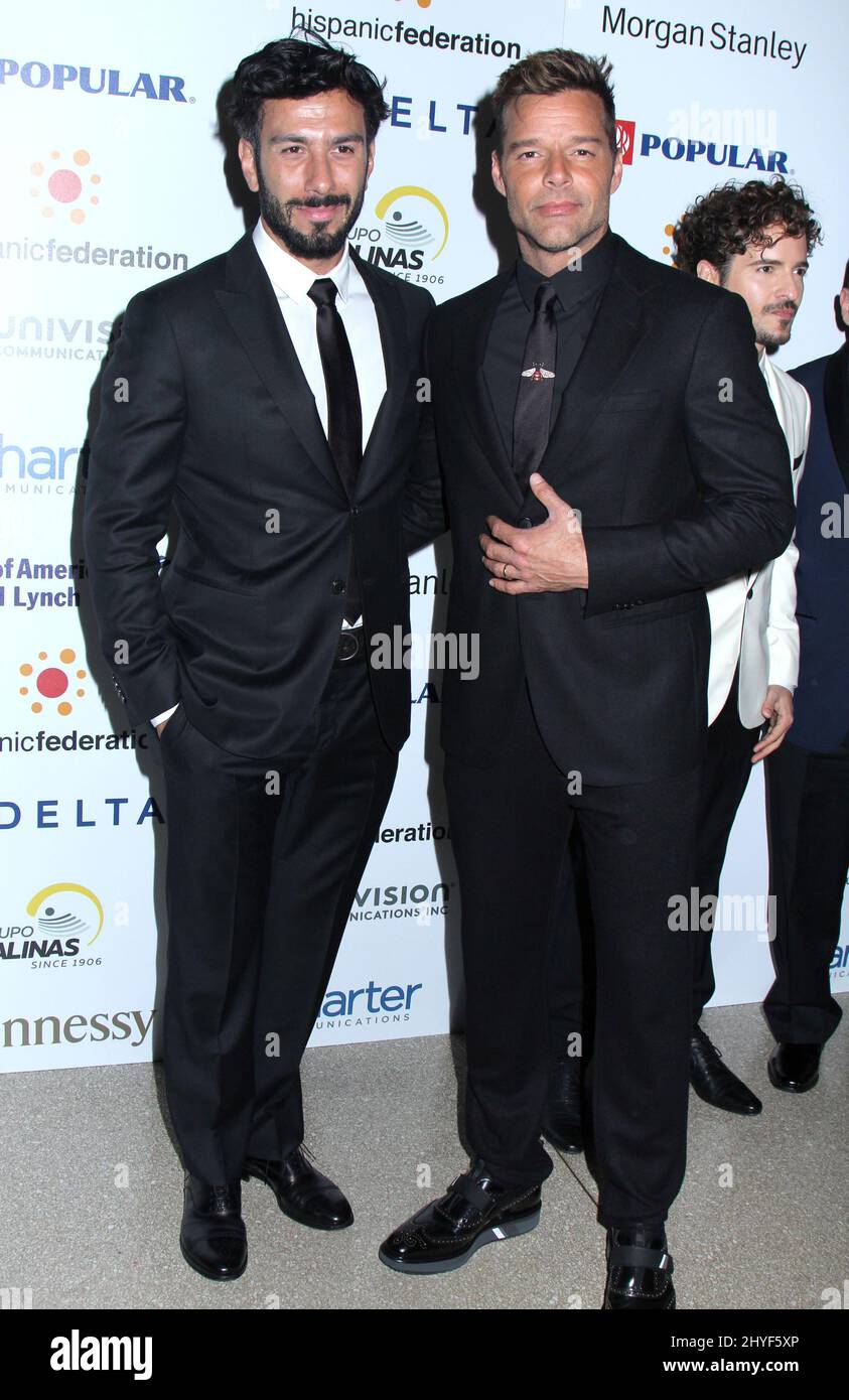 Ricky Martin & husband Jwan Yosef attending the Hispanic Federations ...