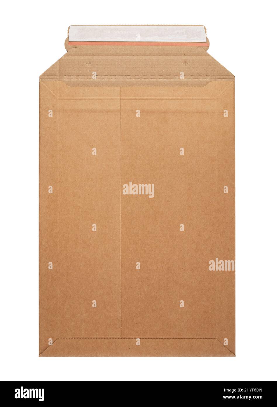 Brown envelope front and back isolated on white background. Letter top view Stock Photo - Alamy