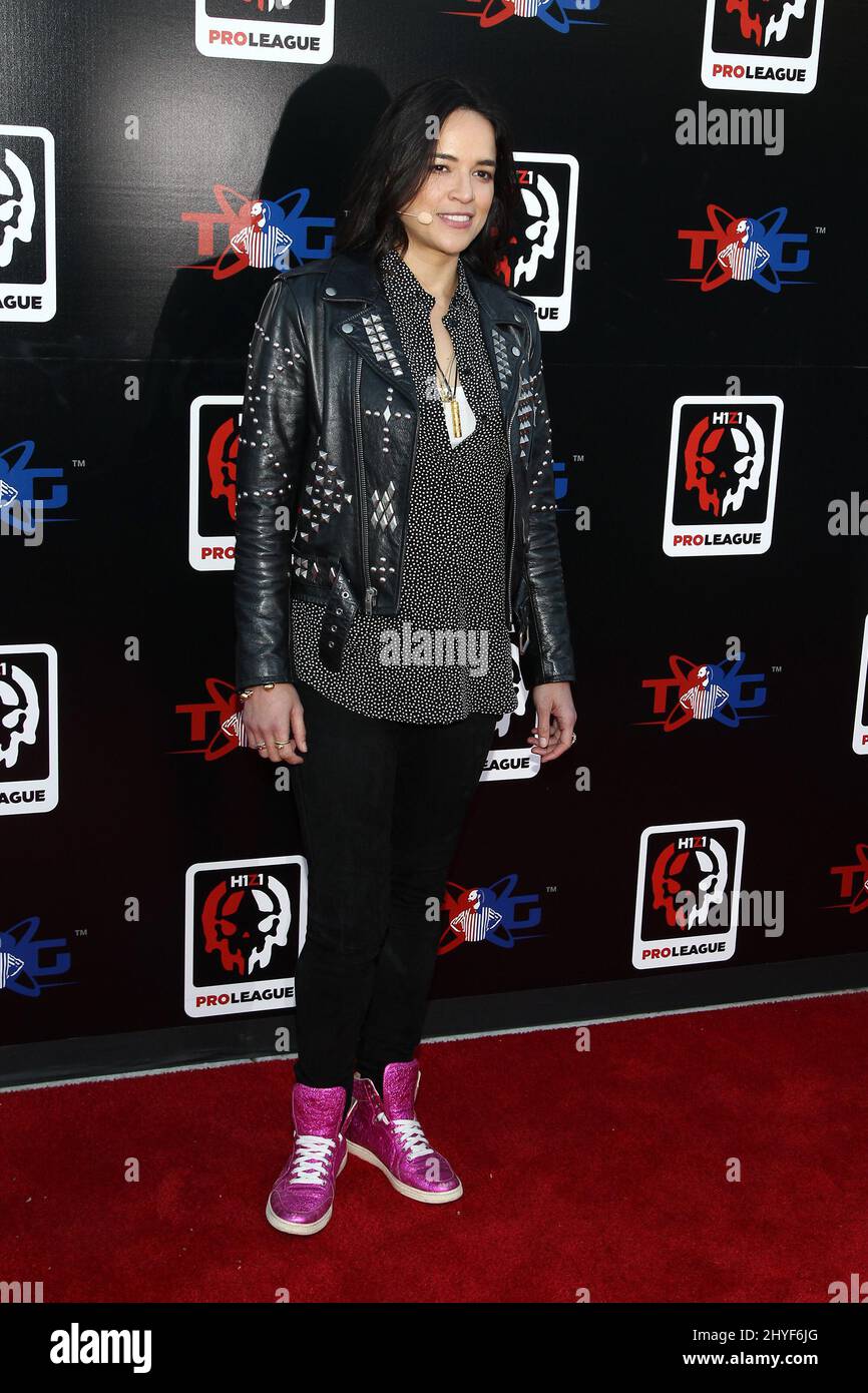 Michelle Rodriguez attending H1Z1 Pro League's Inaugural Season Kick ...