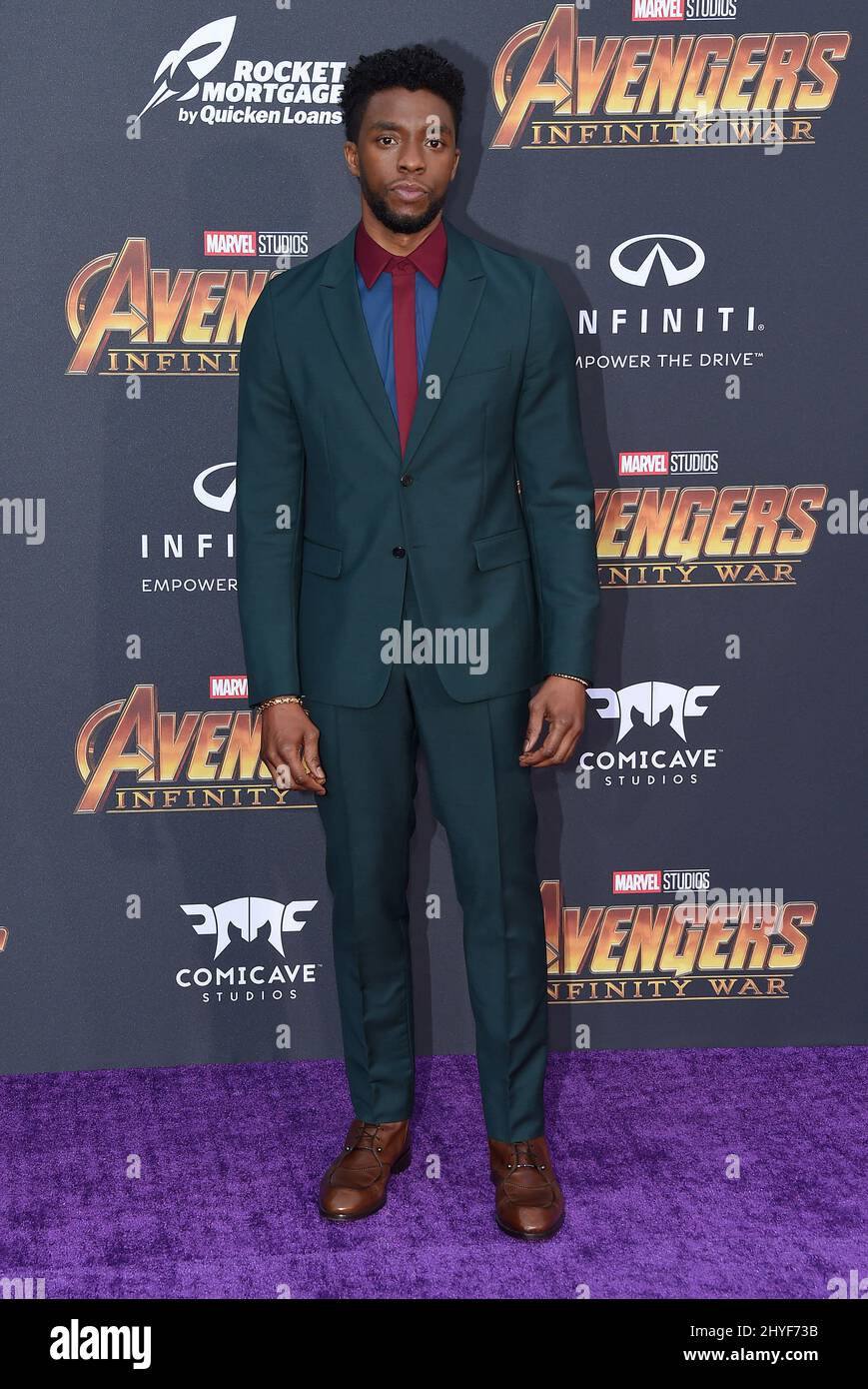 Chadwick Boseman attending the world premiere of Avengers: Infinity War ...