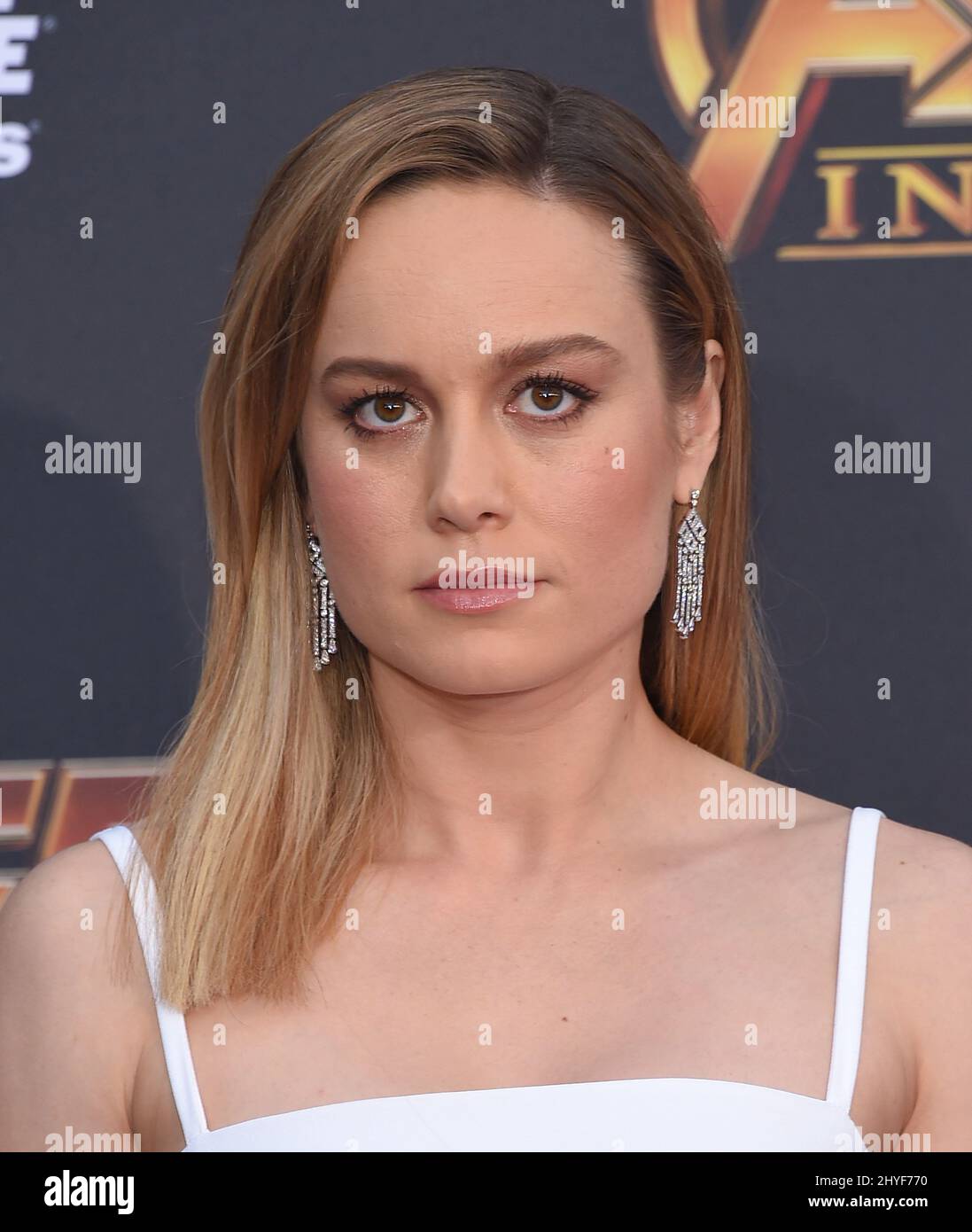 Brie Larson attending the world premiere of Avengers: Infinity War ...