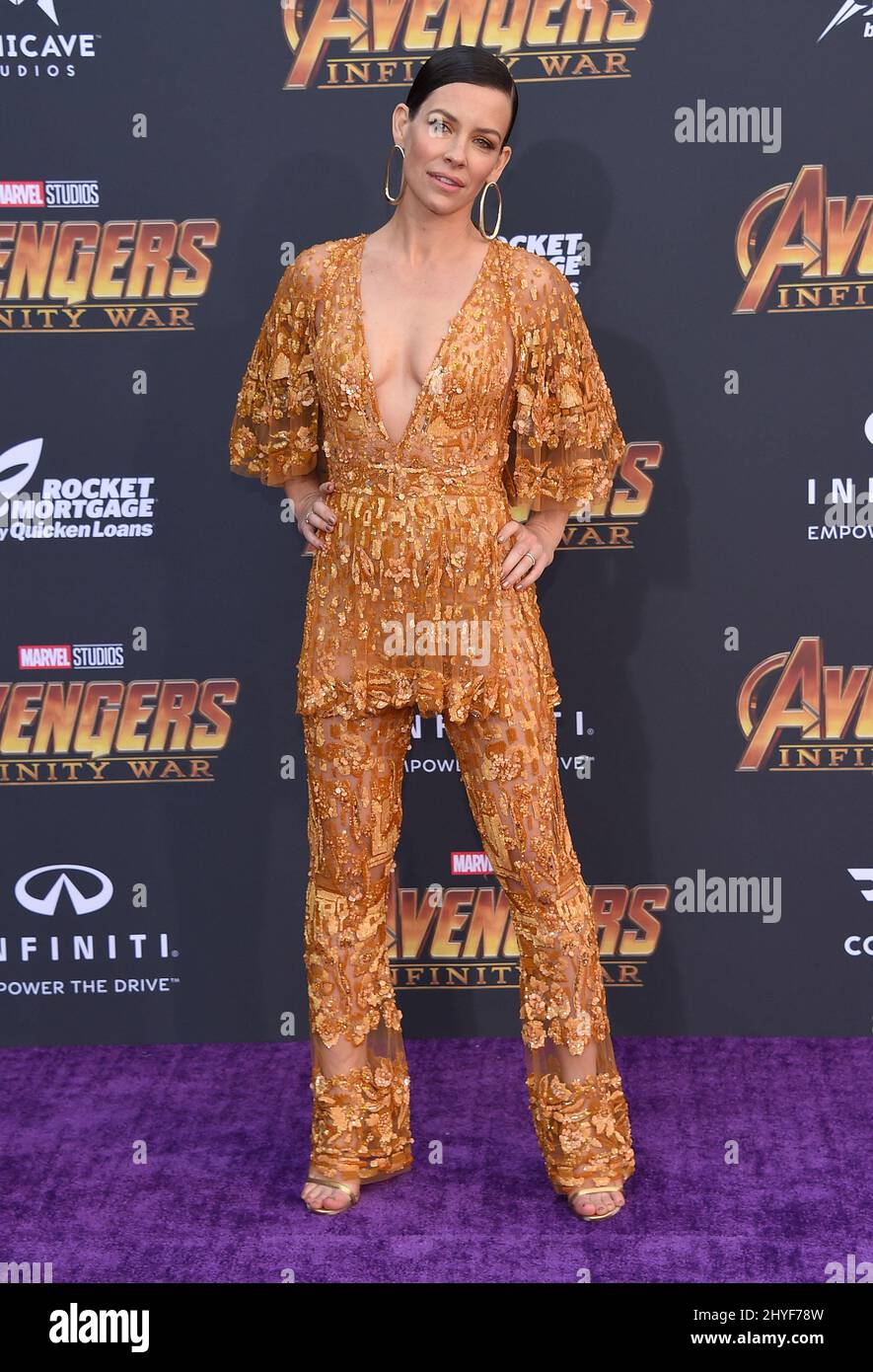 Evangeline Lilly attending the world premiere of Avengers: Infinity War ...