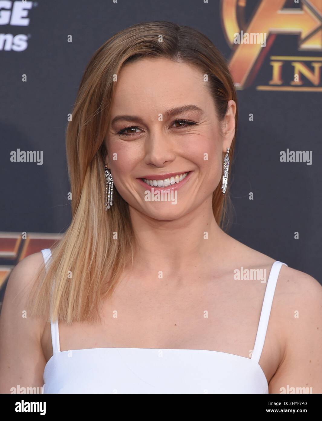 Brie Larson attending the world premiere of Avengers: Infinity War ...