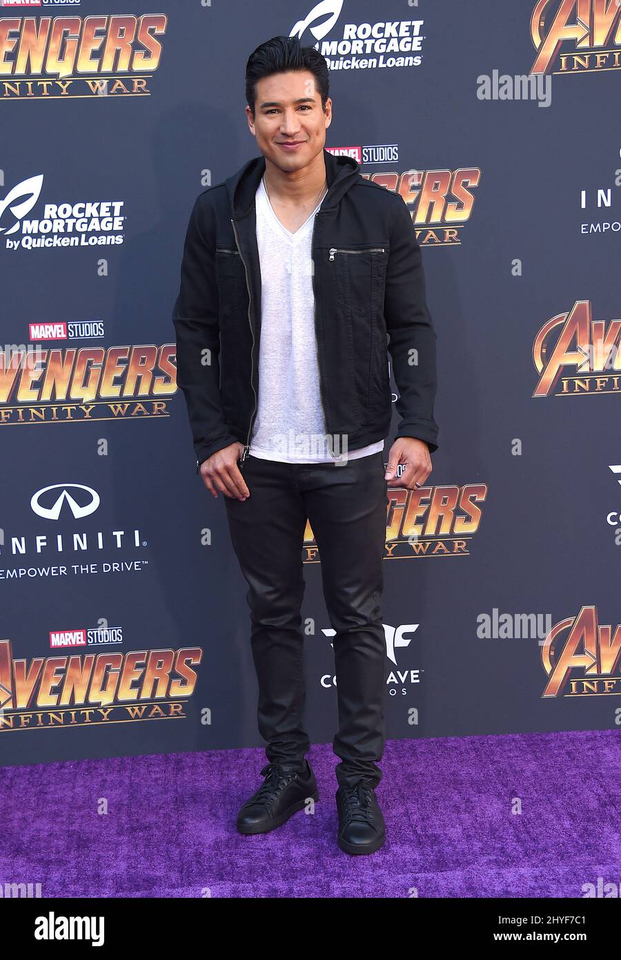 Mario Lopez attending the world premiere of Avengers: Infinity War ...