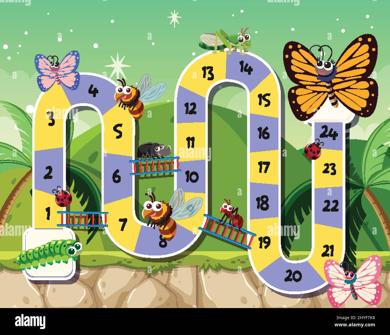 Insect board game for children illustration Stock Vector Image & Art ...