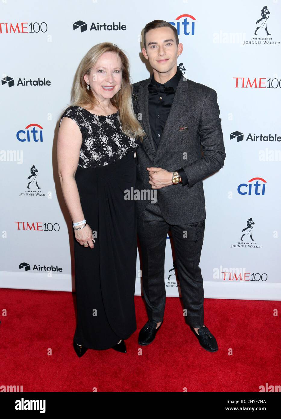 Adam Rippon & mother attending the Time 100 Gala at Lincoln Center in ...
