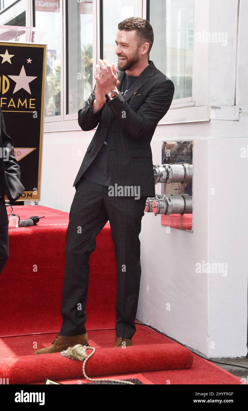 Justin Timberlake at NSYNC's Hollywood Walk of Fame star ceremony on ...