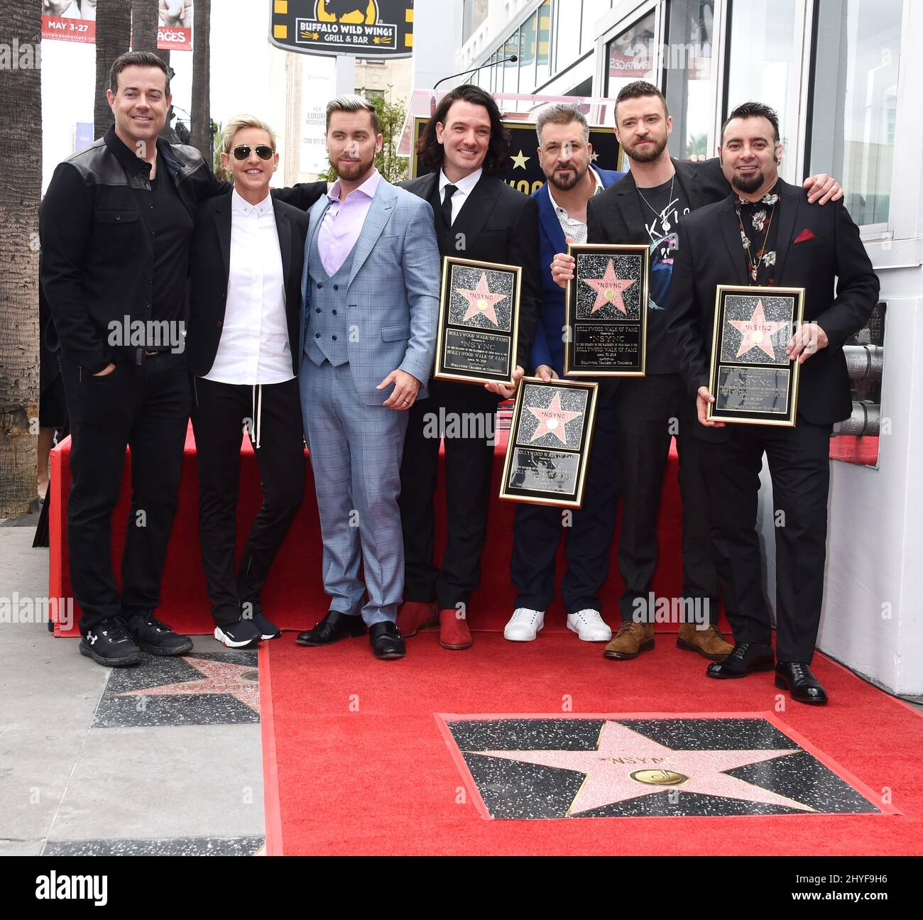 Carson Daly, Ellen DeGeneres, Chris Kirkpatrick, Joey Fatone, JC Chasez ...
