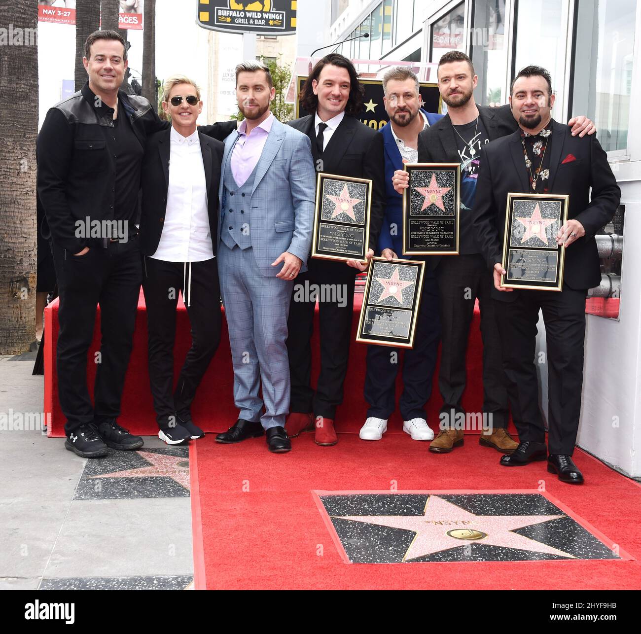 Carson Daly, Ellen DeGeneres, Chris Kirkpatrick, Joey Fatone, JC Chasez ...