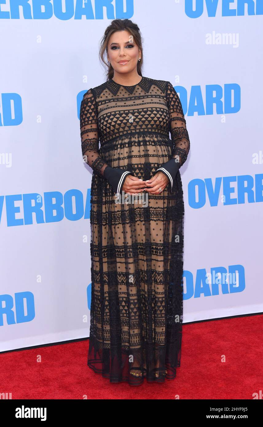 Eva Longoria attending the Los Angeles premiere of "Overboard" held at ...