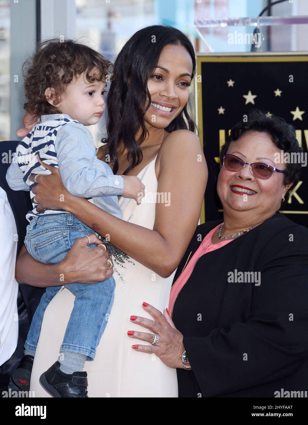 Zoe Saldana, Zen Perego-Saldana and Asalia Nazario at the Zoe Saldana ...