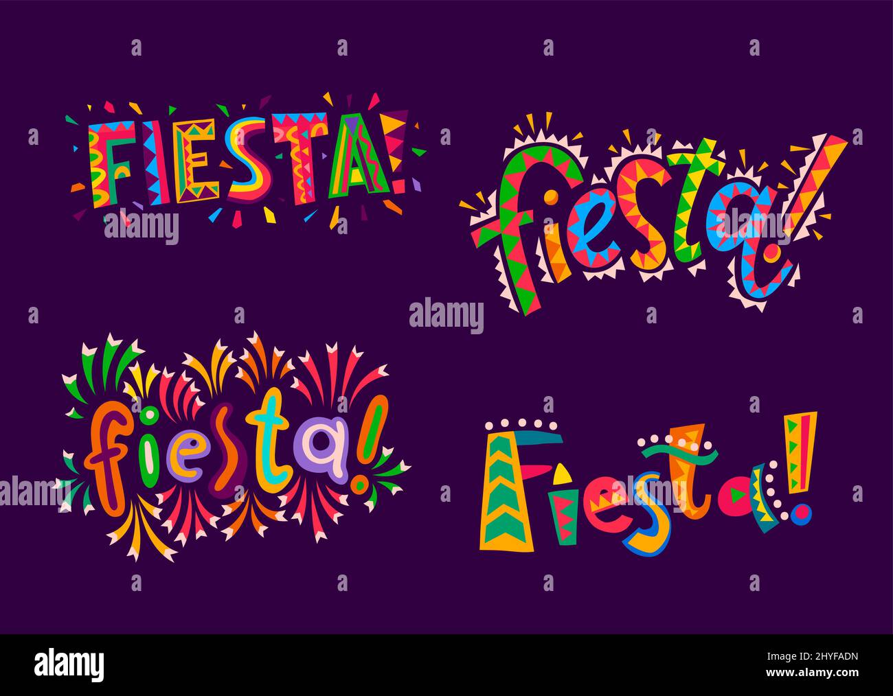Fiesta party. Mexican, Spanish and Latin holiday carnival vector banner ...