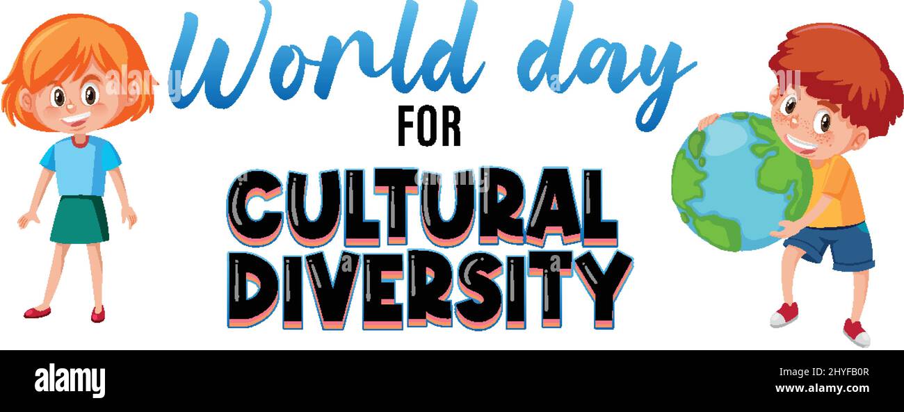 The World Day for Cultural Diversity Banner Design illustration Stock ...