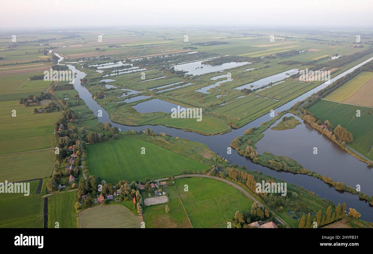 Agricultural landscape of Friesland, one of the northern provinces of ...