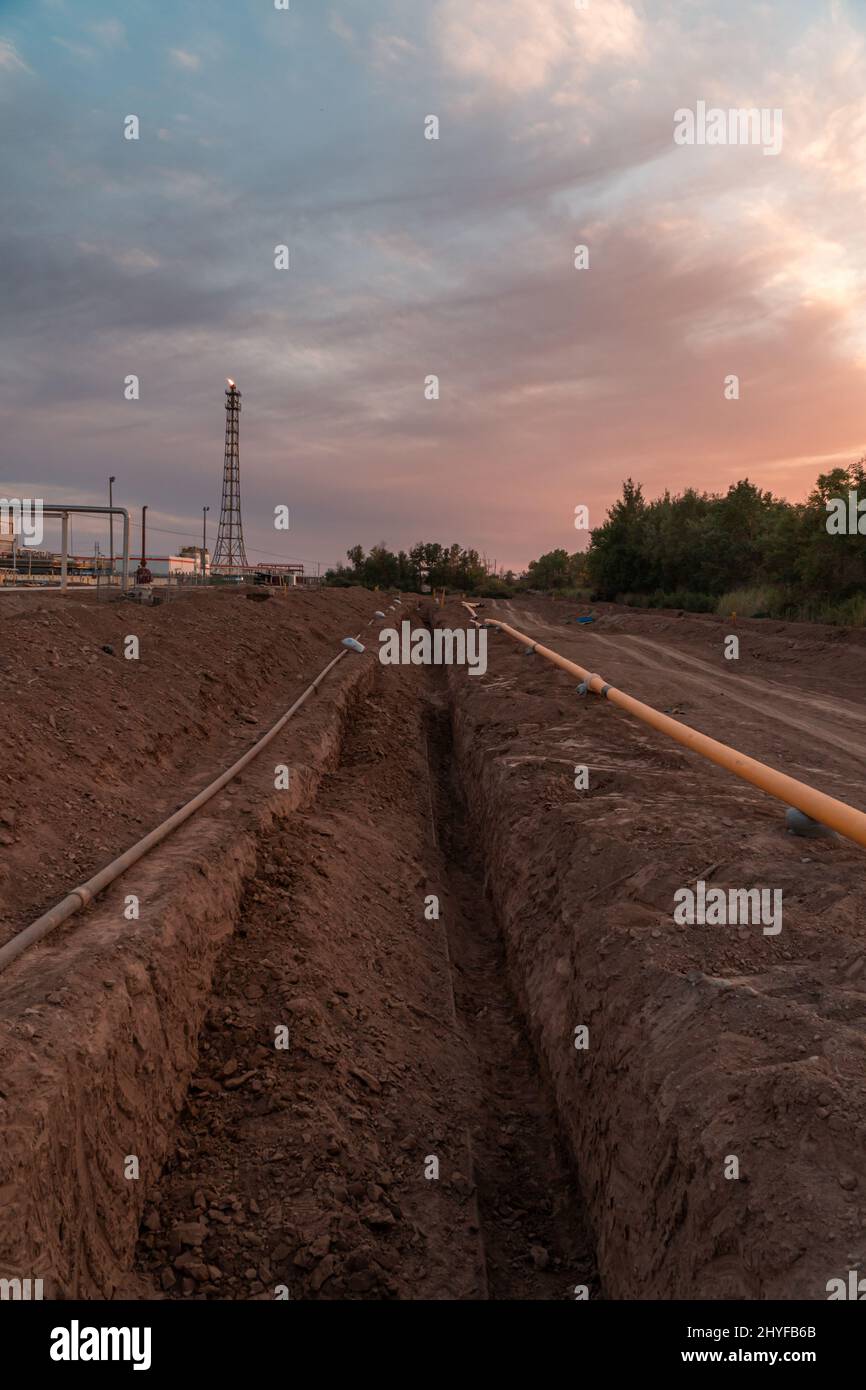 Vertical shot of pipeline Stock Photo - Alamy