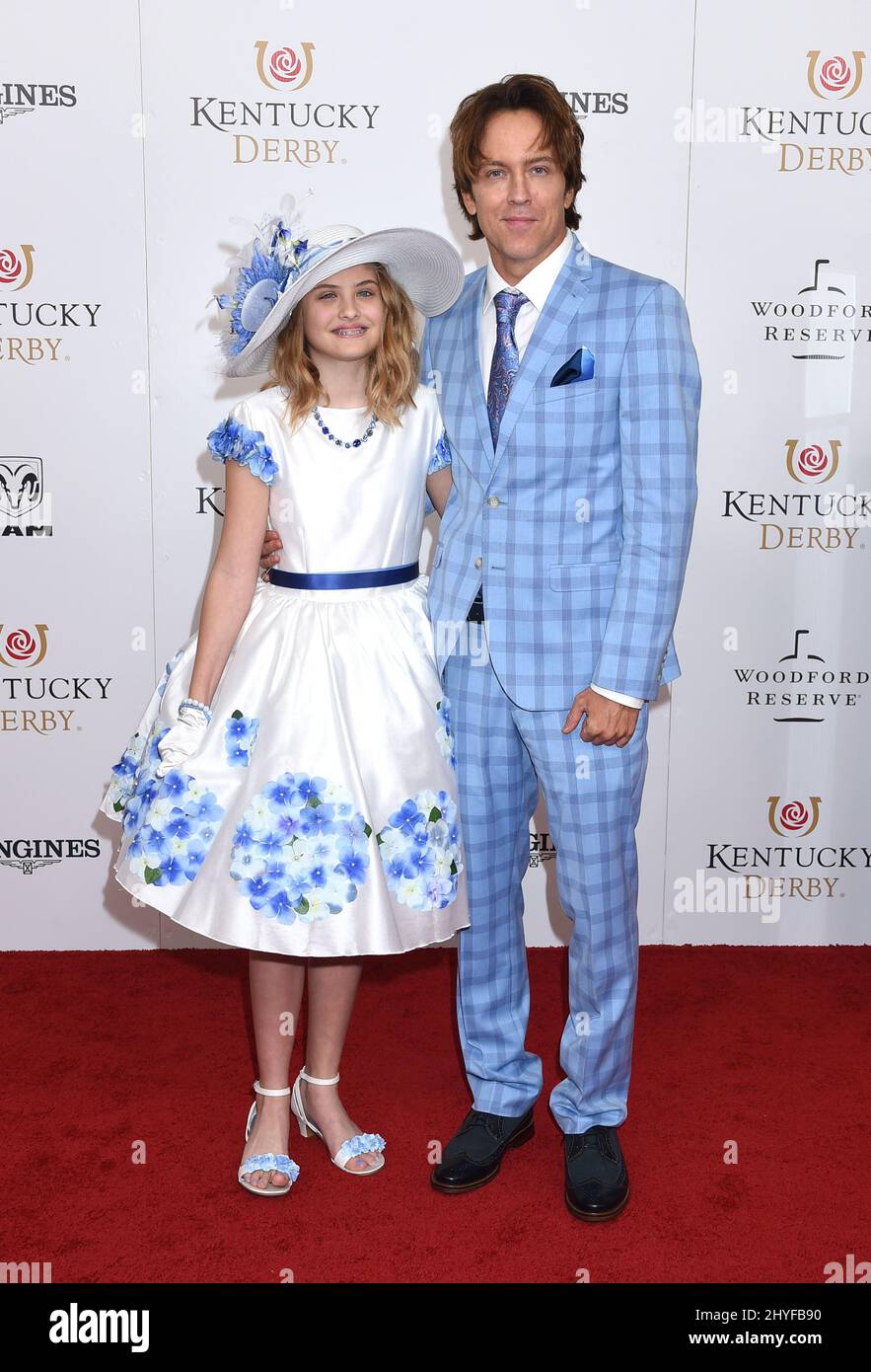 Dannielynn Birkhead and Larry Birkhead at the 144th Kentucky Derby held ...