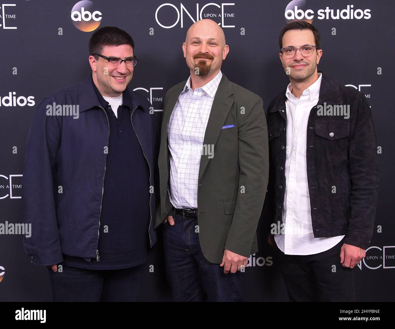 Adam Horowitz, David Goodman and Edward Kitsis at the series finale for ...
