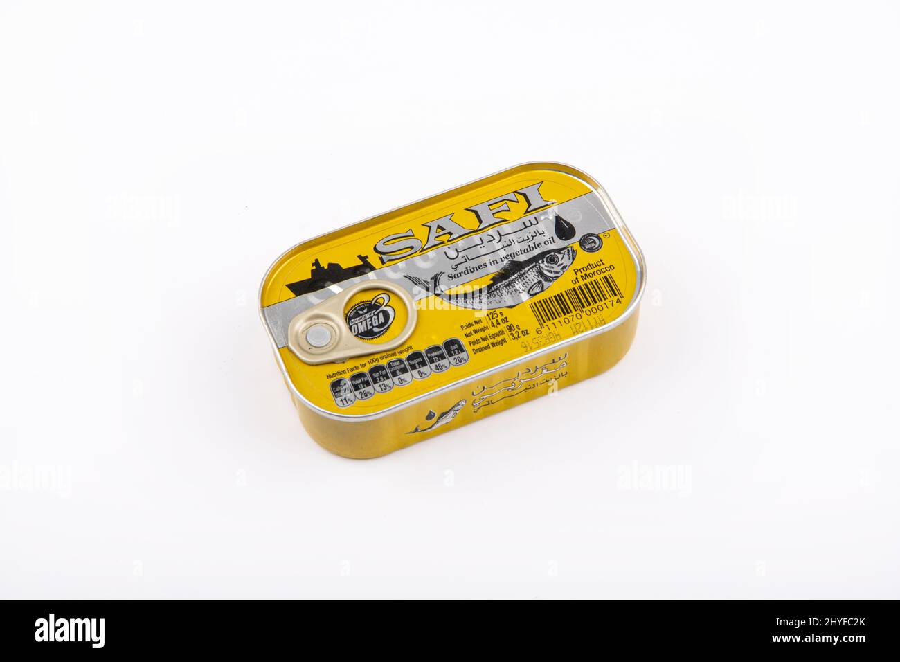 Safi Sardines In Vegetable Oil 125g Stock Photo - Alamy