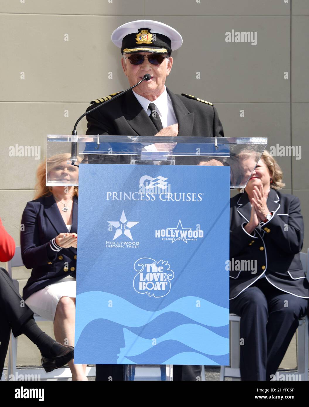 Gavin MacLeod during the Princess Cruises and Cast of 'The Love Boat ...