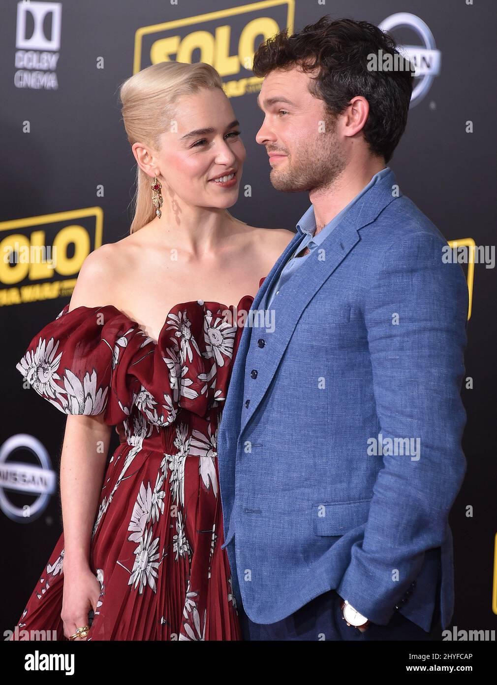 Emilia Clarke and Alden Ehrenreich at "Solo: A Star War Story" World ...