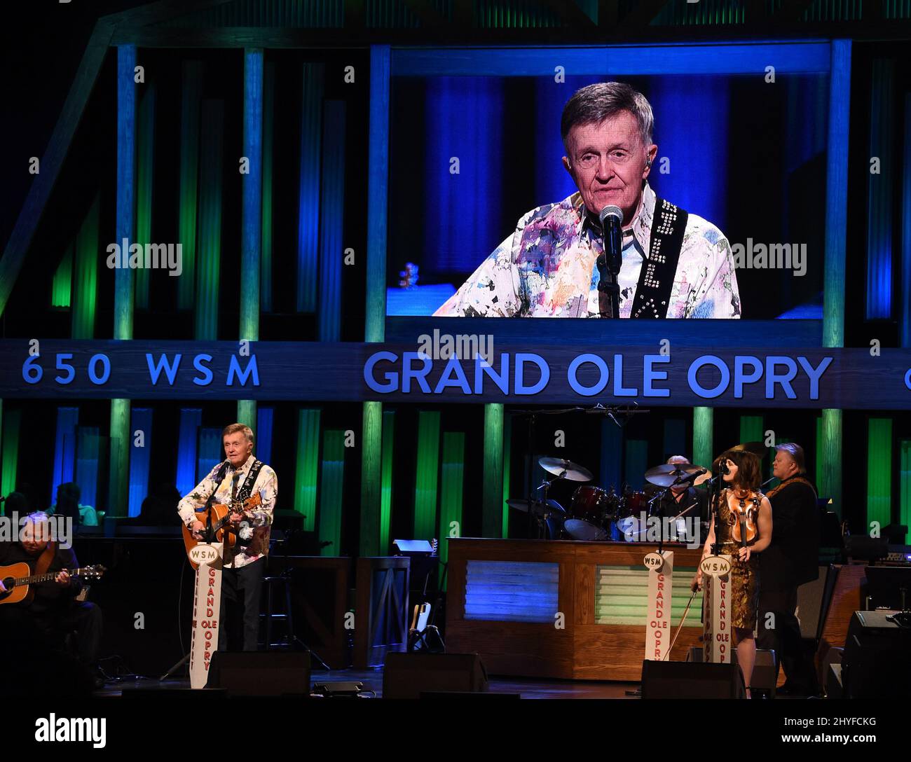 Bill Monroe performs at the Grand Ole Opry on May 11, 2018 in Nashville ...