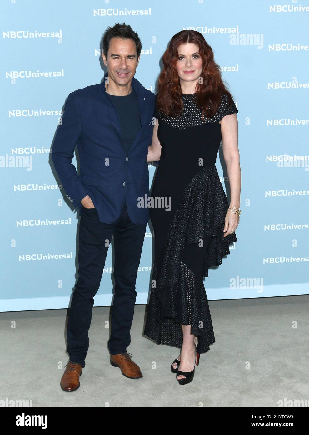 Eric McCormack and Debra Messing attends the NBCUniversal 2018 Upfronts ...