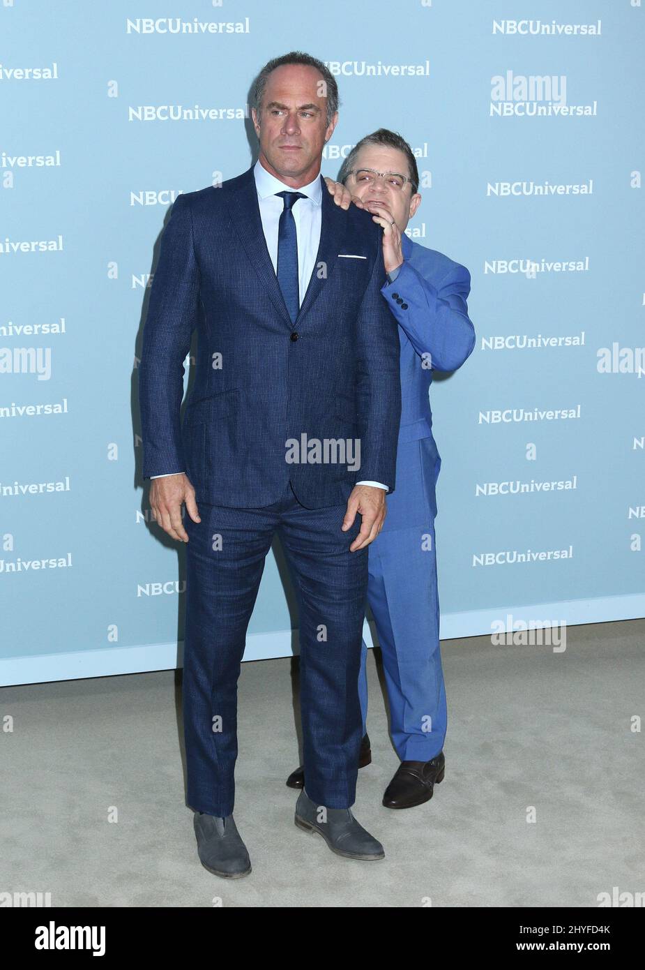 Christopher Meloni and Patton Oswalt attending the NBCUniversal 2018 ...