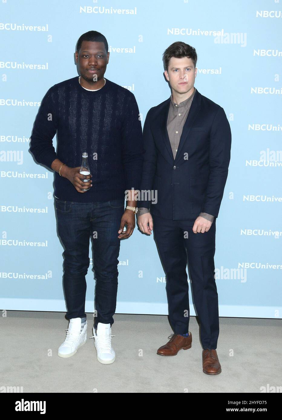 Michael Che and Colin Jost attending the NBCUniversal 2018 Upfronts ...