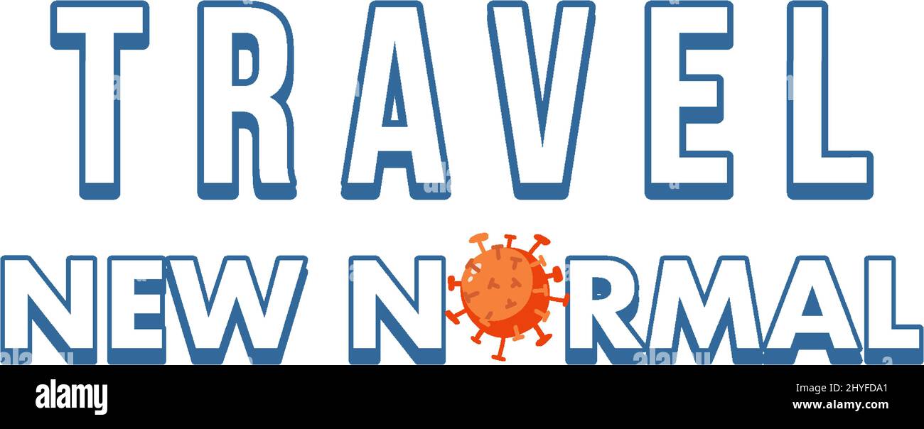 Travel new normal word logo design illustration Stock Vector Image ...